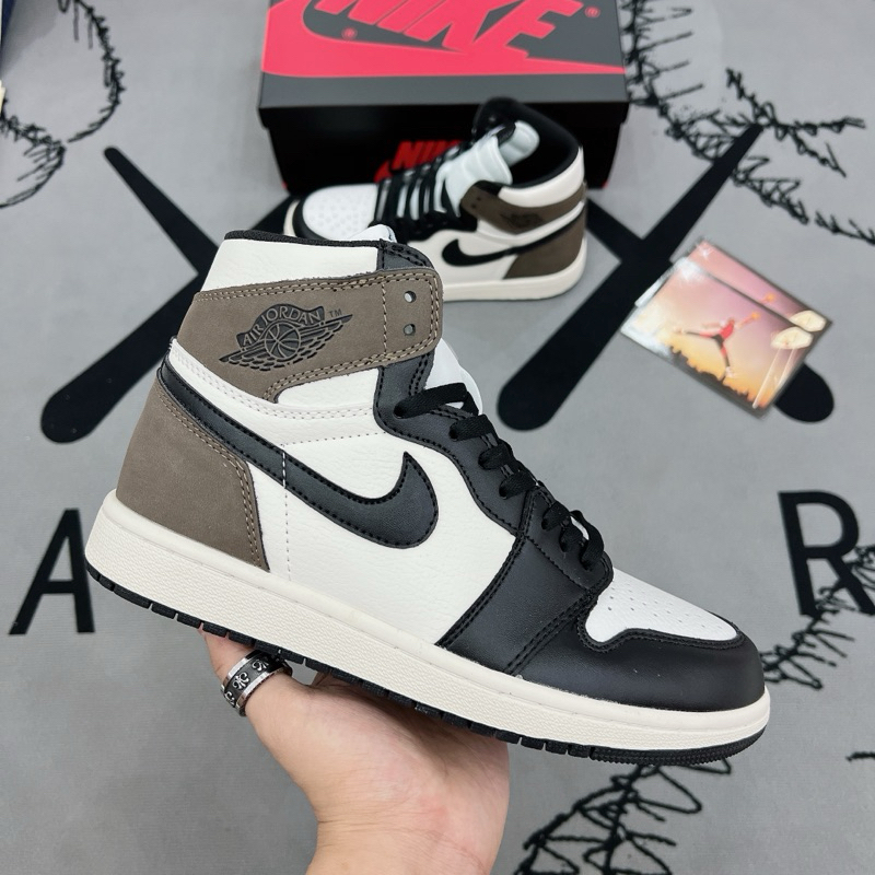 Jd1 Mocha High-top Sneakers Premium Edition (Full Box + Socks Included ...