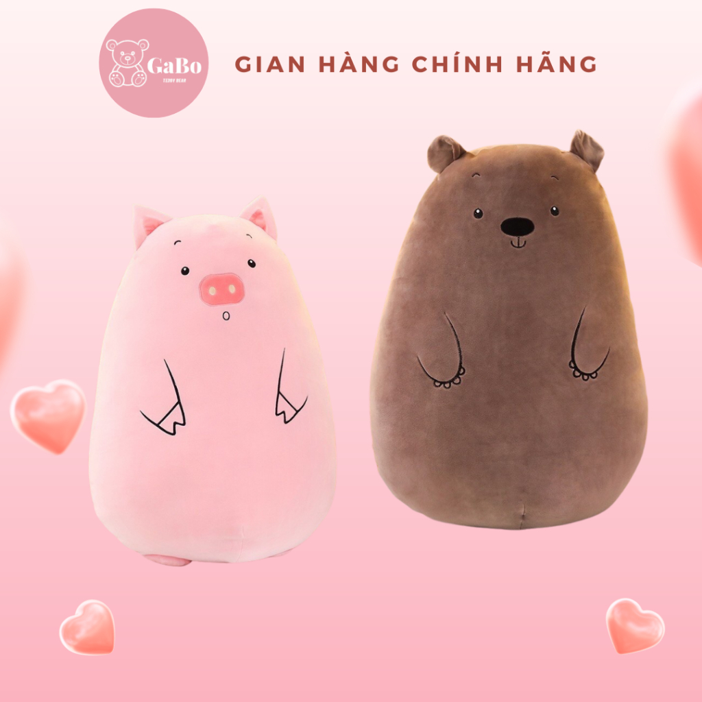 Cute fat Animal TEDDY BEAR size 50cm, miniso fabric pillow with zipper ...