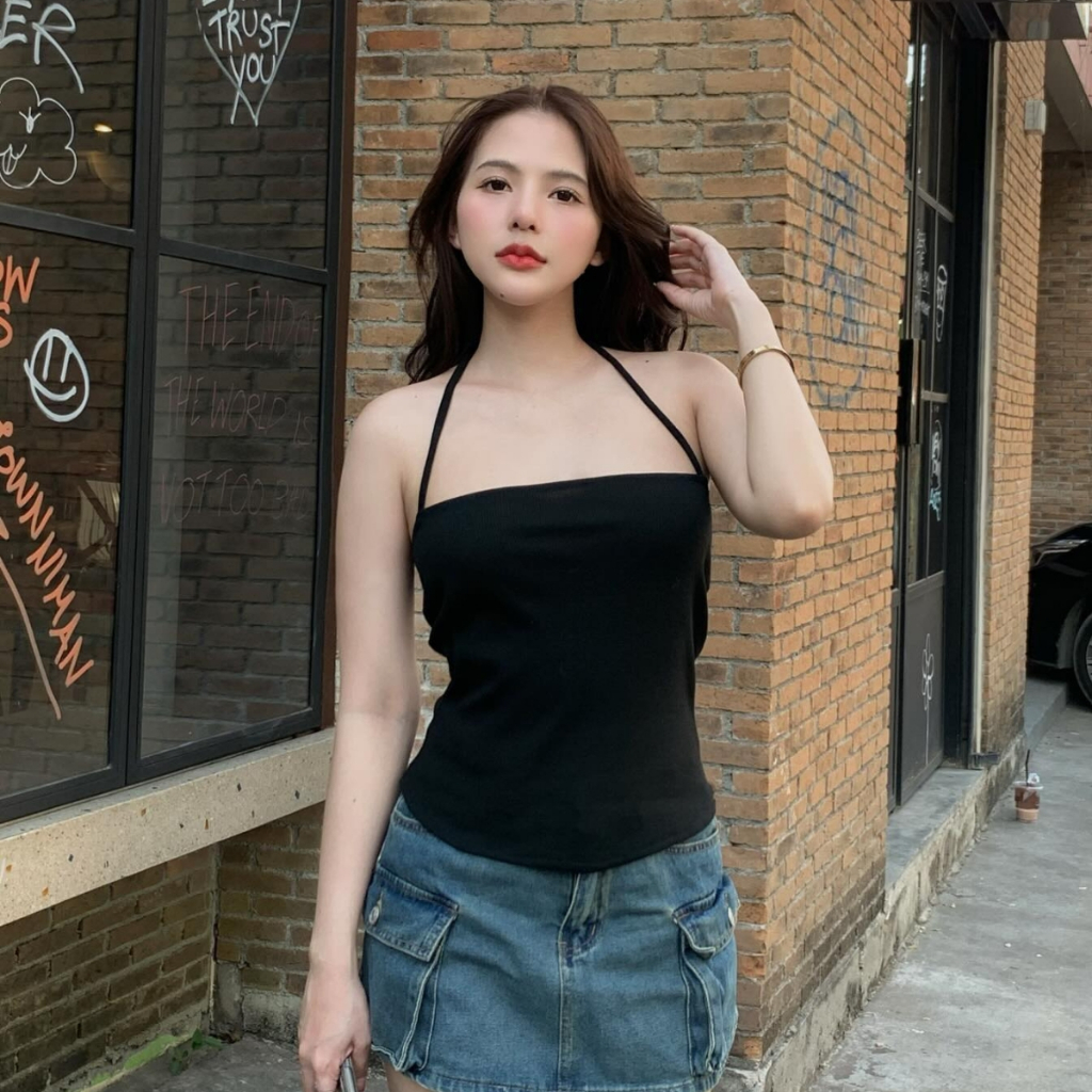 PINKSTORE29 Cool Summer Style Tie-Neck Tube Top A51054 | Shopee Philippines