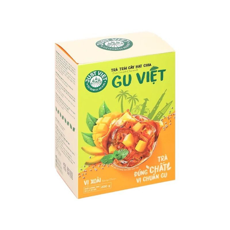 Just Viet Gu Viet mango chia seed tea box 200g (10 packs x 20g ...