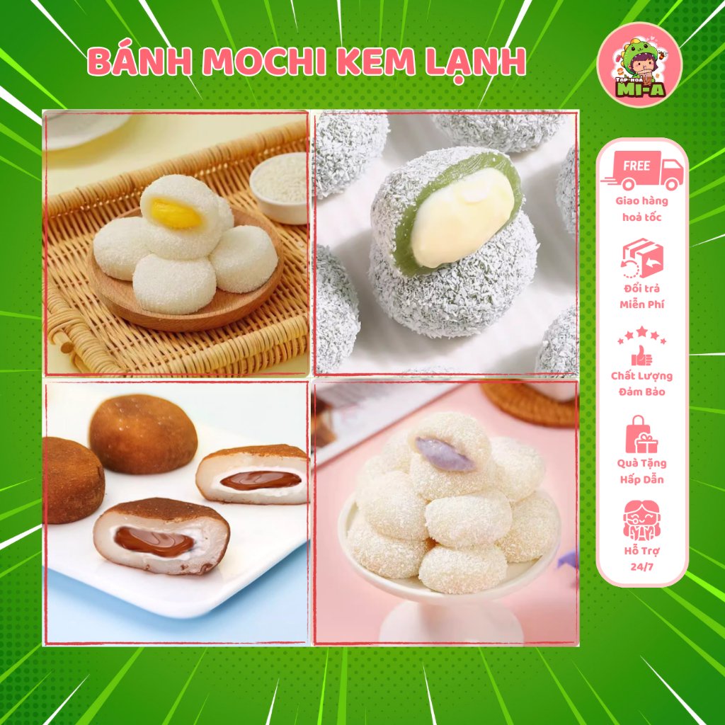 Mochi cold cream cake with many flavors 1kg | Shopee Philippines