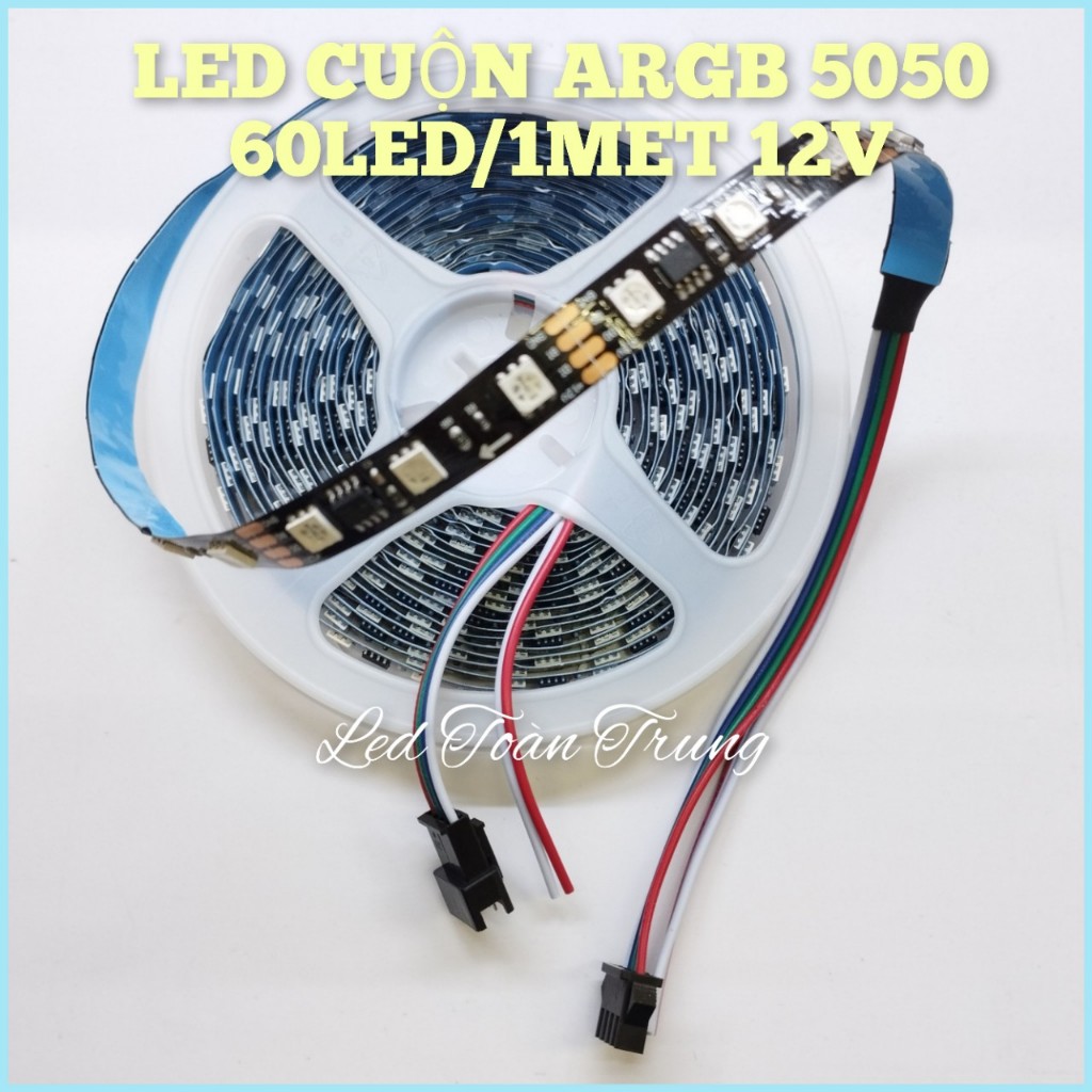 Argb 5050 Led coil with 12v core, 60led/1 meter, 5 meter long coil ...