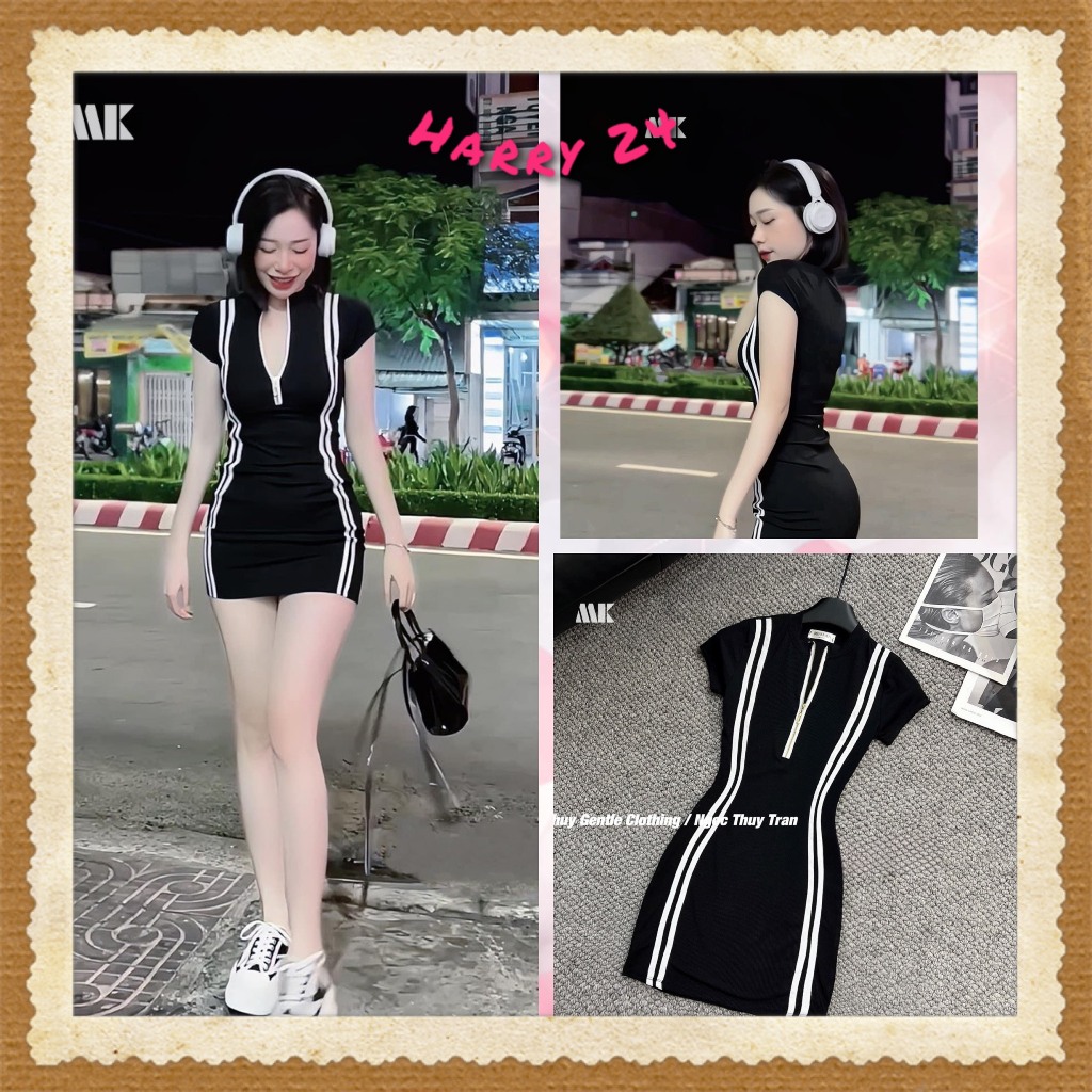 Body Hugging Dress With White Seam Extremely Respectful Sexy Luxury ...