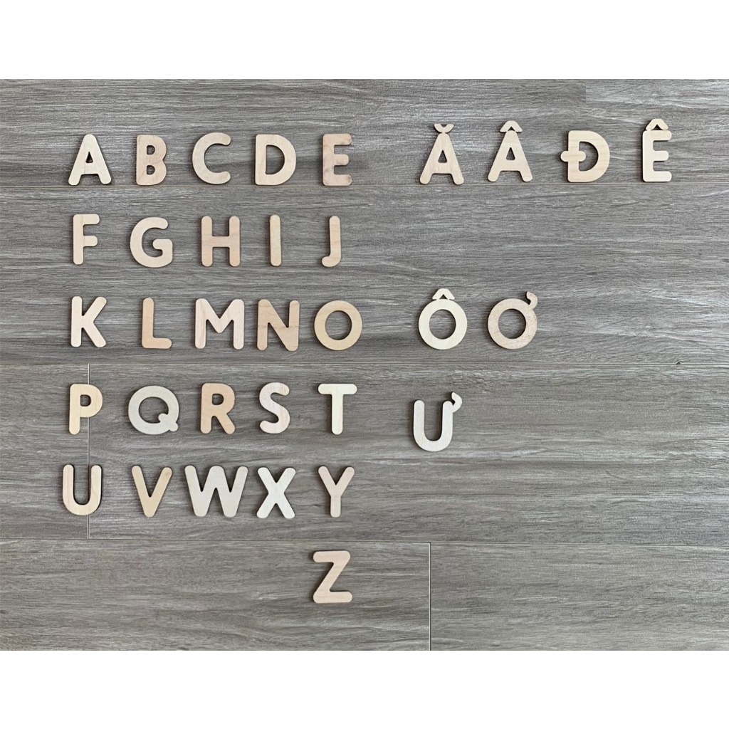 English Alphabet, Wooden Handwriting Alphabet For Children To Learn ...