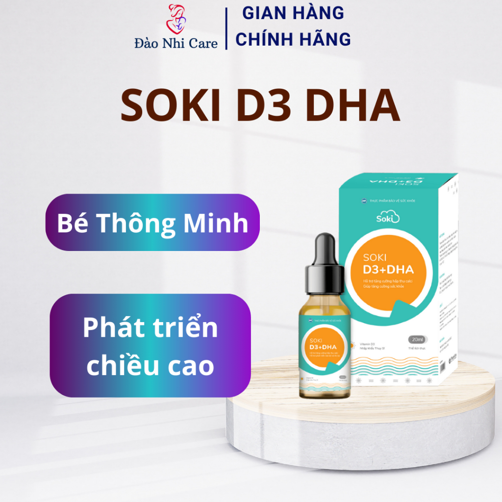 Soki D3 DHA Supports Baby's Height and Intelligence Development 20ml ...