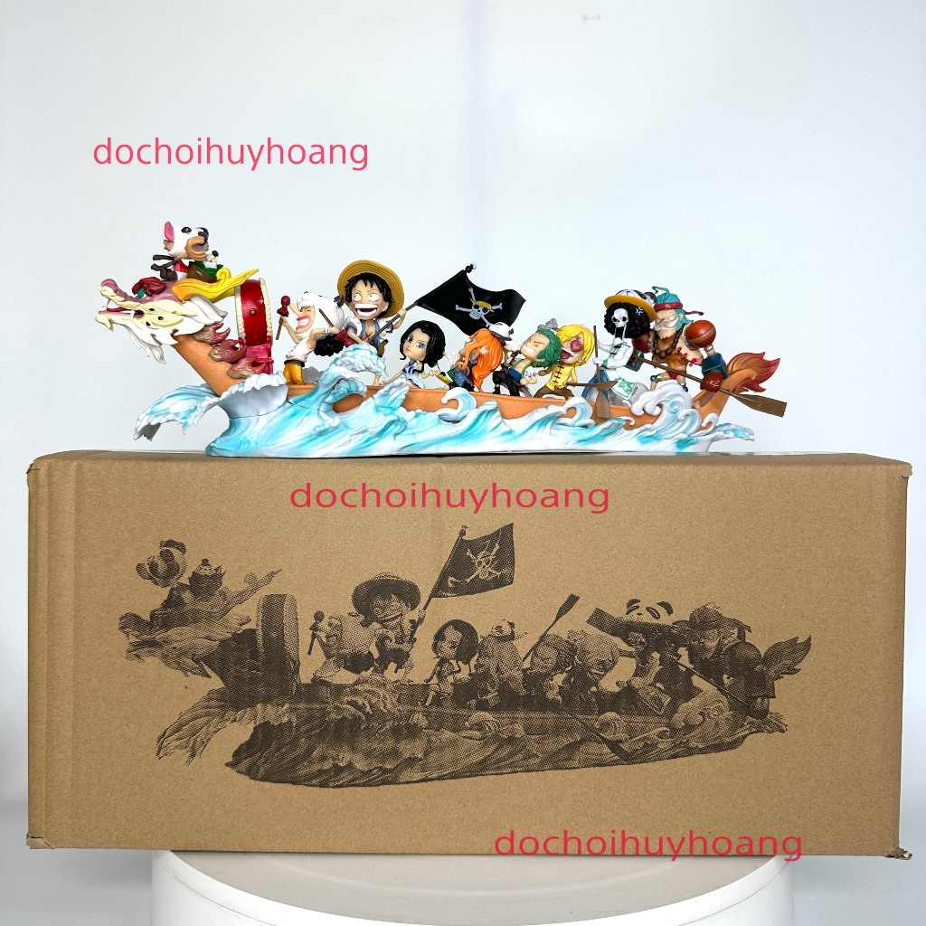 Straw Hat Team Model Luffy Zoro Nami Usopp Sanji Chopper Franky Rowing ...