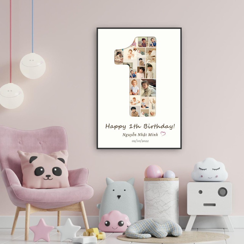 Full month and birthday photo frames for children from 1 month - 5 ...