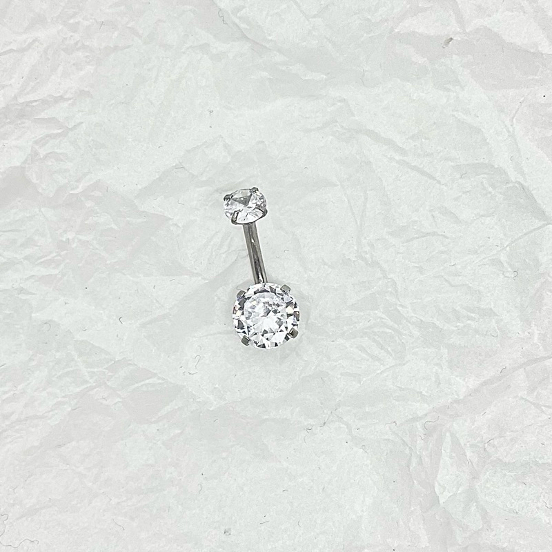 White Stone 2-Headed Navel Piercing • Lamontshop | Shopee Philippines