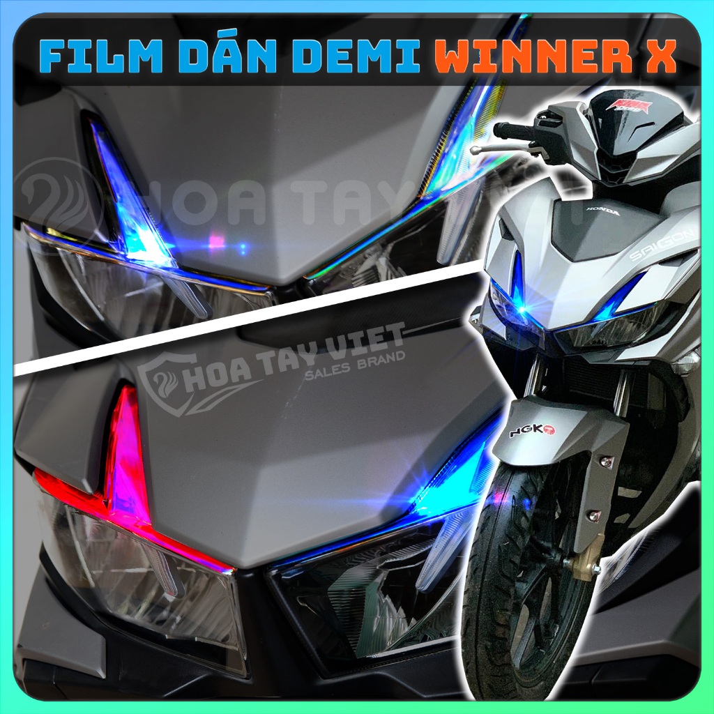 DEMI WINNER X titanium color stickers decorate HONDA WINNER X cars in ...