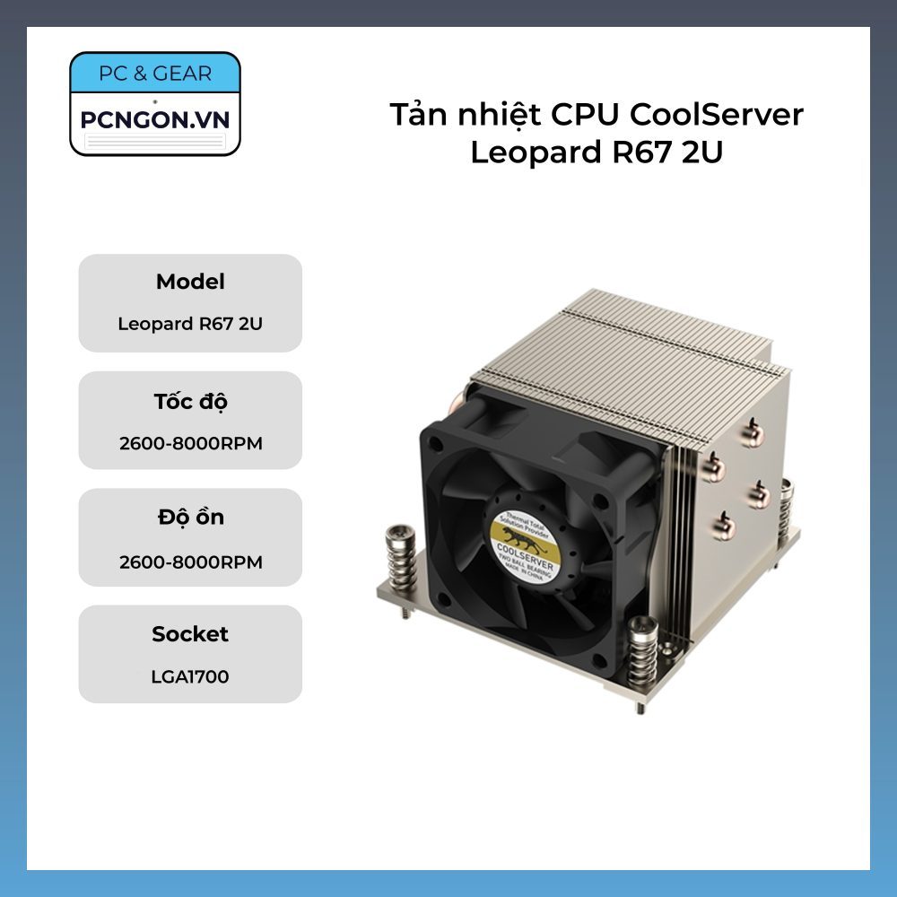 [PCNGON] Coolserver Leopard R67 2U CPU cooler | Shopee Philippines