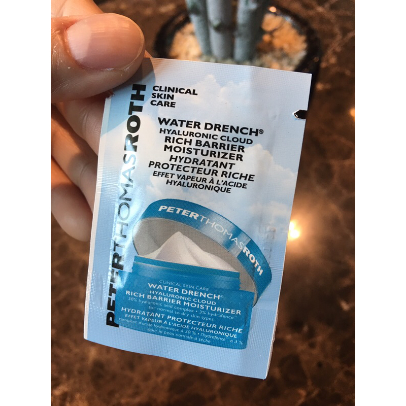 Sample Peter Thomas Roth Water Drench Hyaluronic Cream Rich Barrier 2ML ...