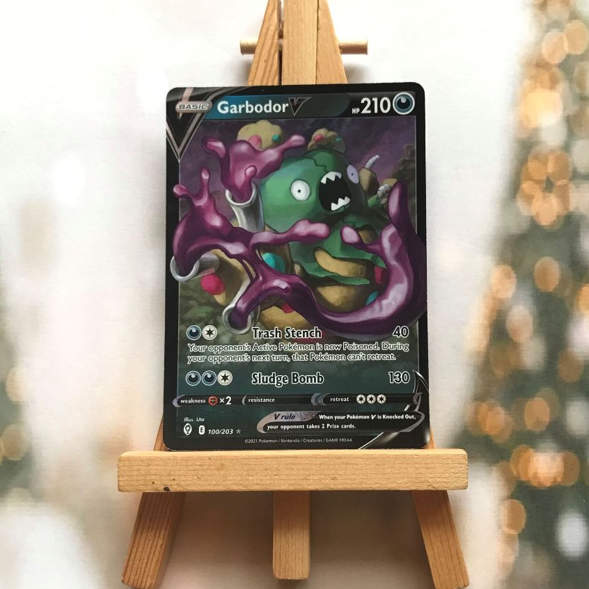 Pokemon Garbodor V 100/203 Picture Card - Genuine English Evolving ...