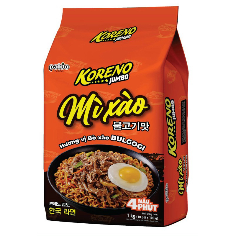 Koreno Jumbo Fried Beef Flavor Bulgogi 1 kg (10 Packs x 100g) | Shopee Philippines