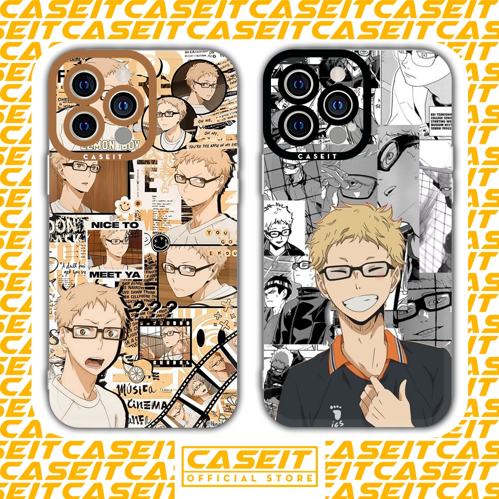 Caseit Haikyuu Manga anime Tsukishima aesthetic square edge iphone case ...