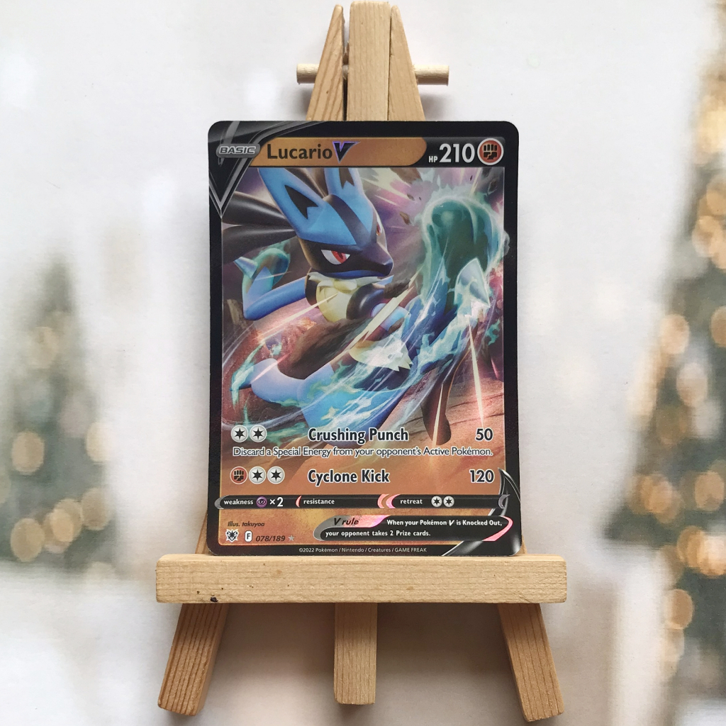 Pokemon Lucario V 078 / 189 picture card - Genuine English Ultra Rare ...
