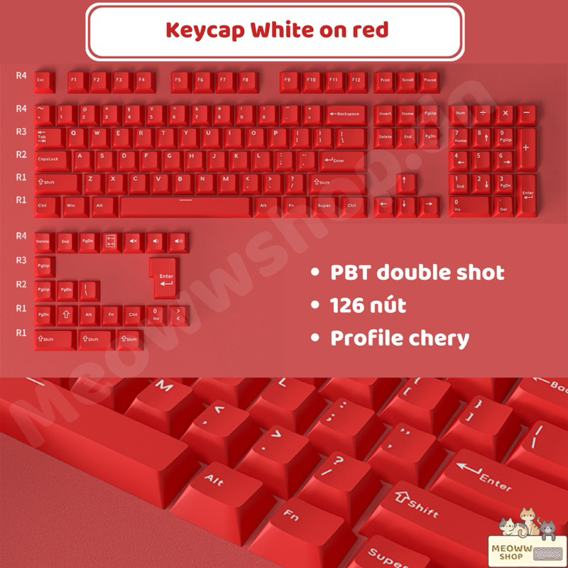 PBT double shot Keycap | Keycap Red | Red keycap| Keycap Blue | Orange ...