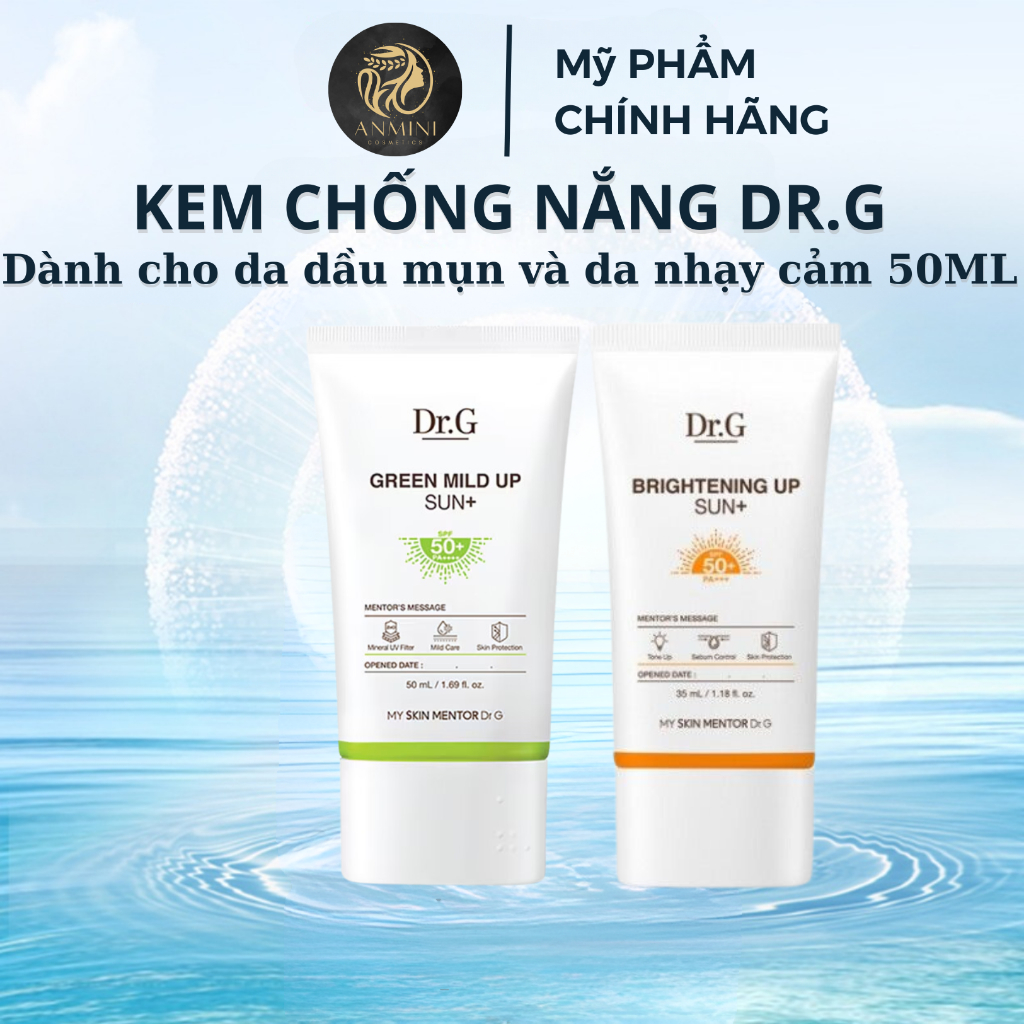 Pure physical sunscreen for sensitive skin Dr.G Green Mild Up Sun+ ...