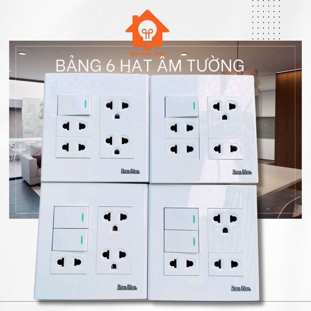 6-pin wall-mounted electrical panel with socket and pre-assembled ...