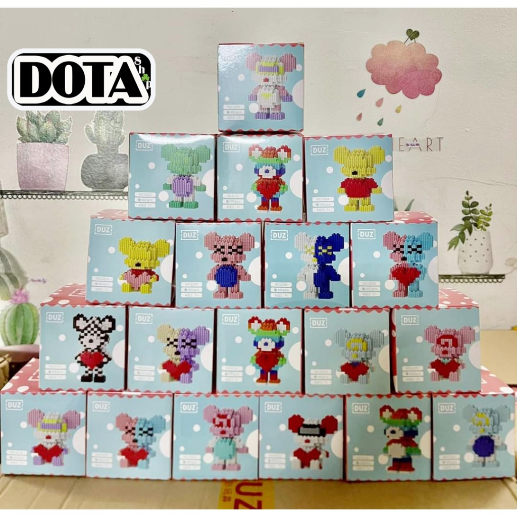 Combo 10 Sets of Lego Mini Violent Bear Bearbrick 3D 12cm Beautiful Mix ...