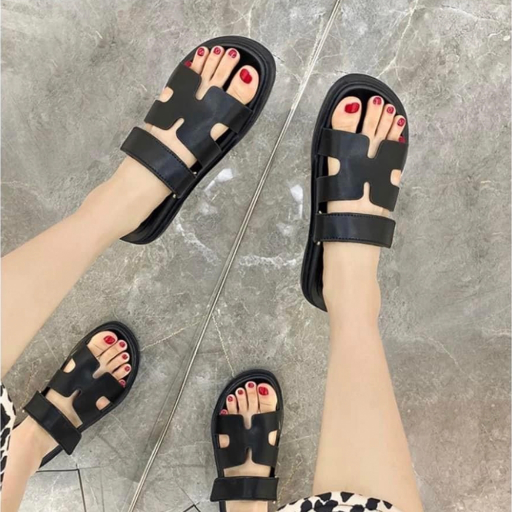 H-shaped sandals with straps, 3cm high sole, 1st class product, Full ...
