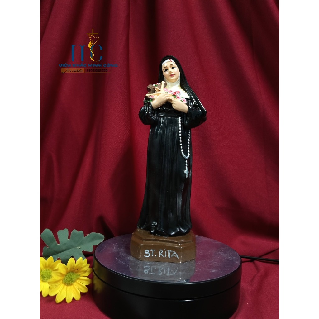 Statue of Saint Rita, 19cm. Catholic worship statue, living room and ...