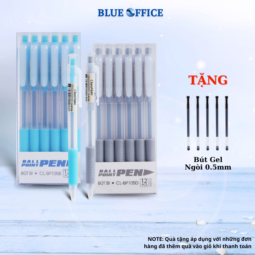 Ballpoint Pen Combo, Box of 12 ClassMate Ballpoint Pens, 0.5mm Smooth ...