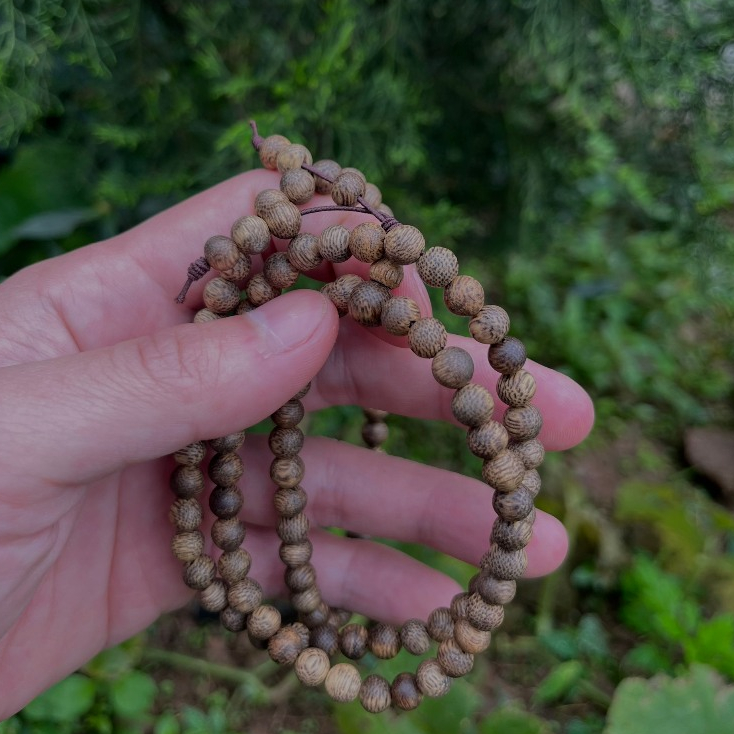 Agarwood seeds 108 seeds 6mm (garden speed) wrapped in hand, worn around the neck, sweet and ...