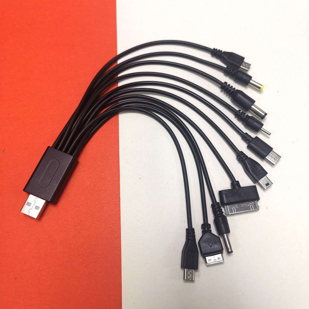 Usb cable divided into 10 multimedia connectors | Shopee Philippines