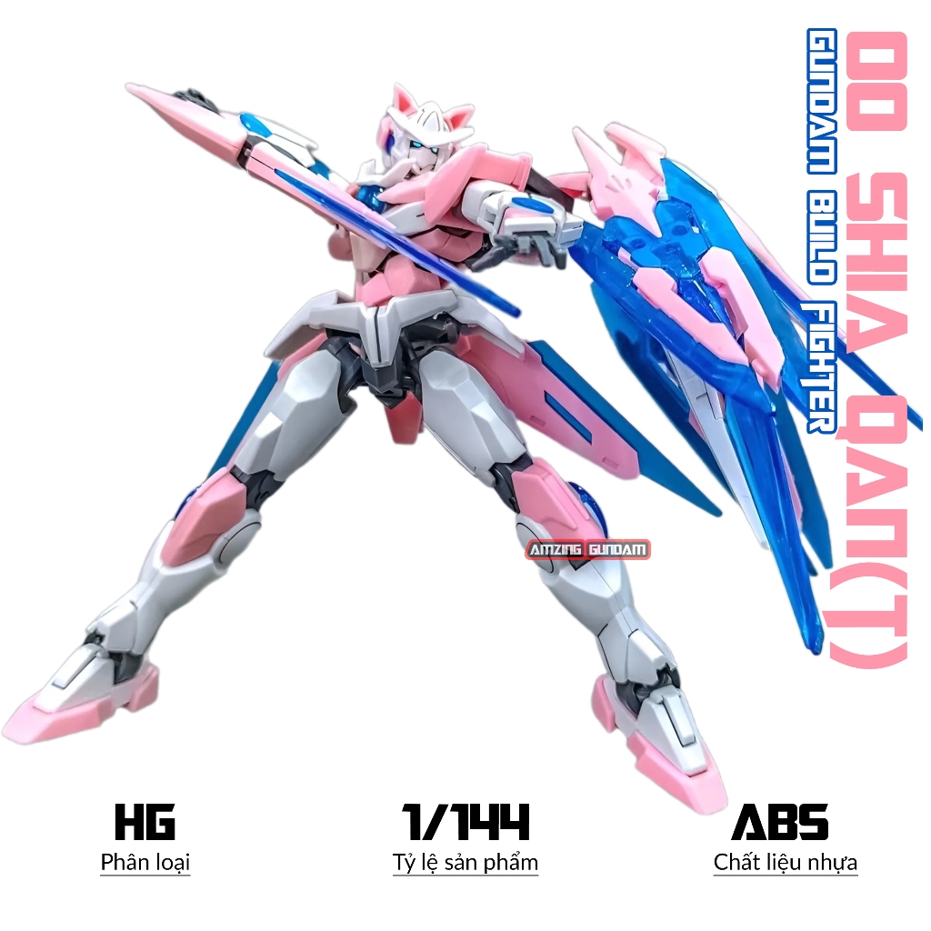 Hg Shia Qan (T) Pink Model, 1/144 Mecha Fighter Cat, Mecha Puzzle ...
