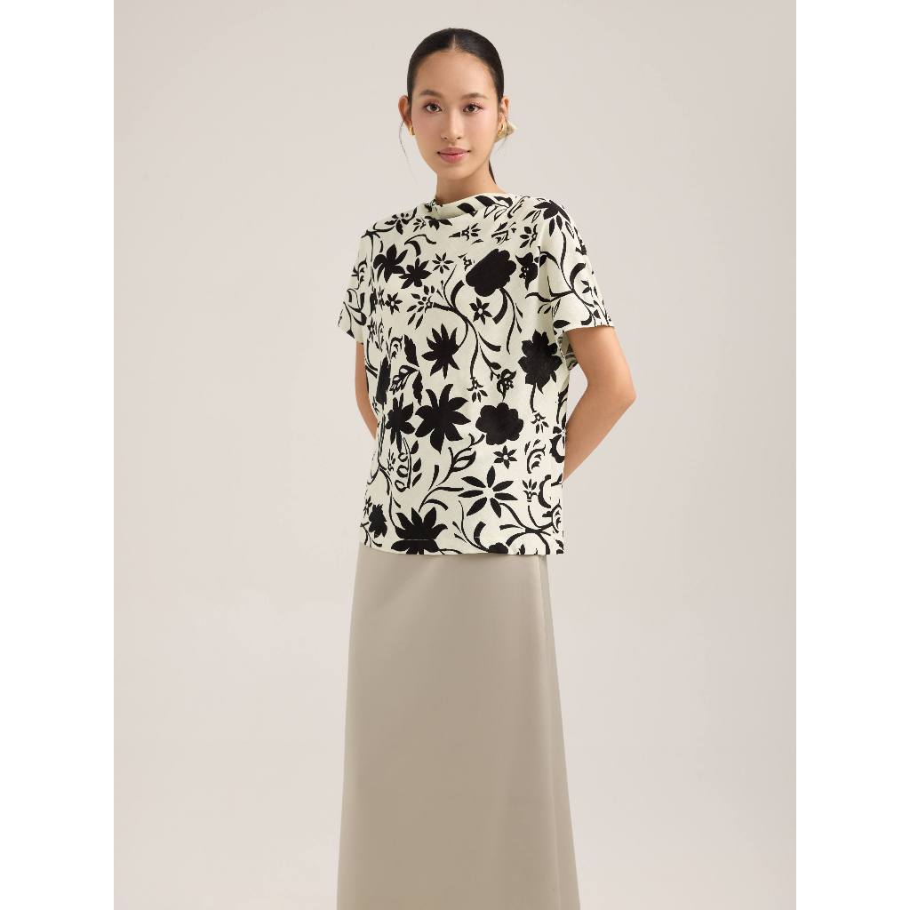 Mauve Fall Neck linen top | Shopee Philippines