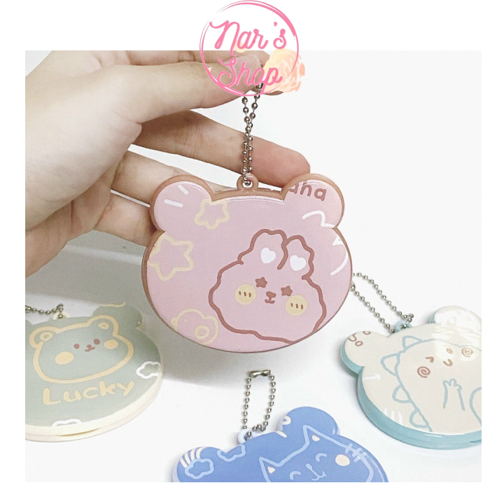 Lovely Bear Ear Mirror With Hook Comb (Random Sample Delivery) | Shopee ...