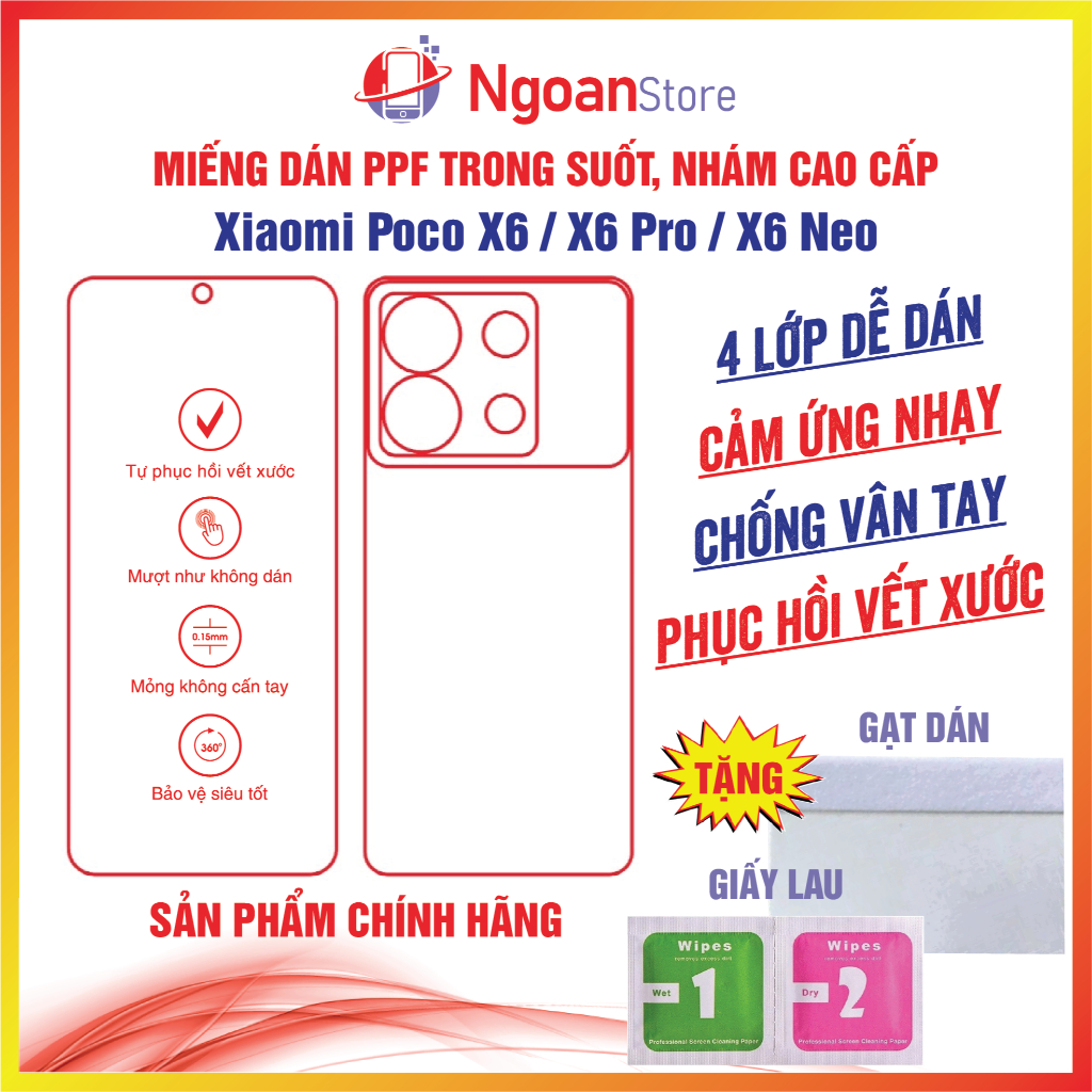 Xiaomi Poco X6 / X6 Pro / X6 Neo PPF sticker anti-fingerprint and ...