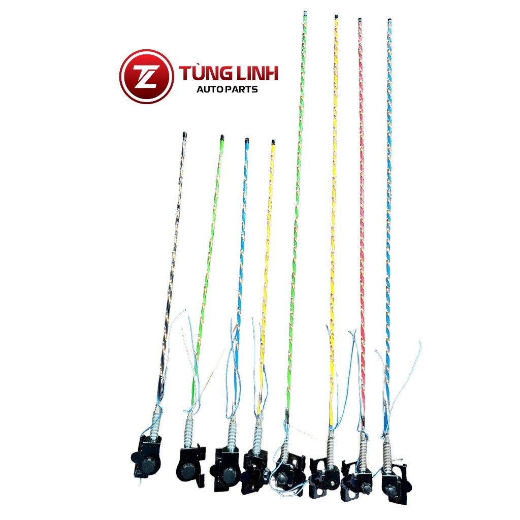 70cm long twisted LED antenna and 1m flashing 7 colors to decorate cars ...