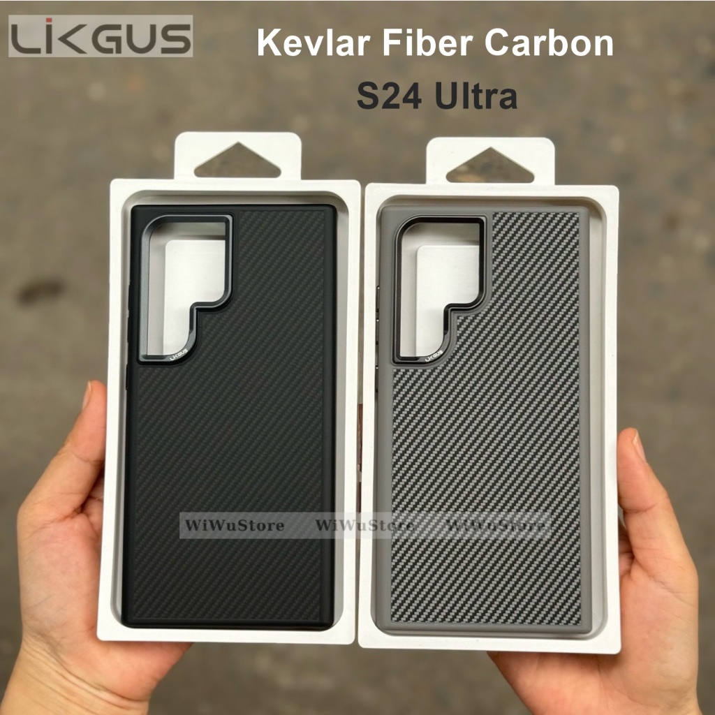 Samsung S24 Ultra Carbon Fiber Genuine Likgus Kevlar case is shockproof ...