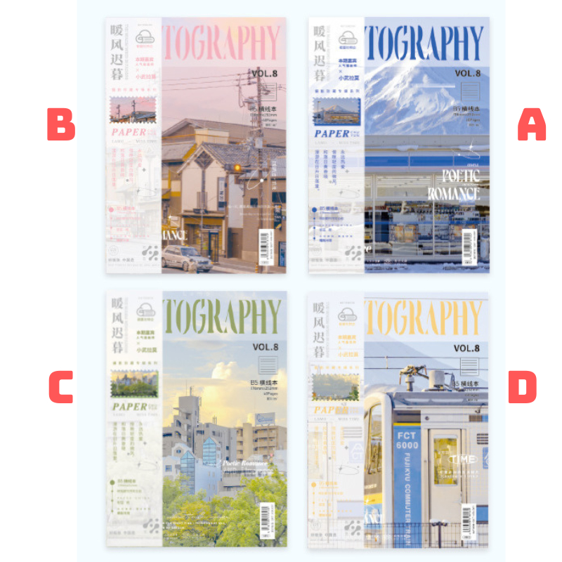 High quality B5 horizontal notebook 40 sheets 80 art illustration cover ...