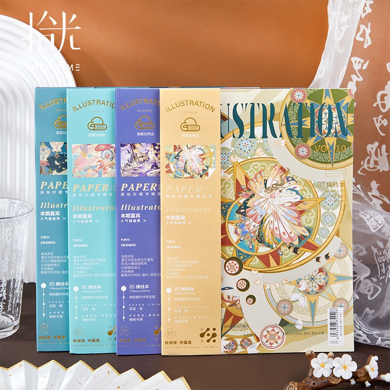 High-end B5 Horizontal Notebook 40 Sheets 80 Pages Open Art ...