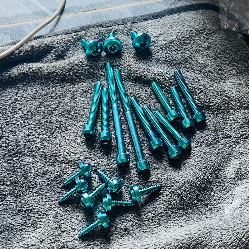 Combo of 13 gr5 titanium screws, full Vario Click pot, super nice ...