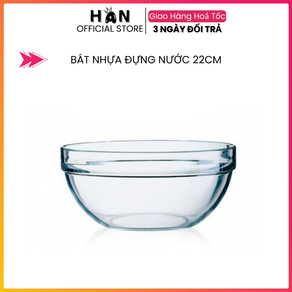 Transparent Plastic Bowl, Face Washing Bowl Size 22cm, Water Bowl for ...