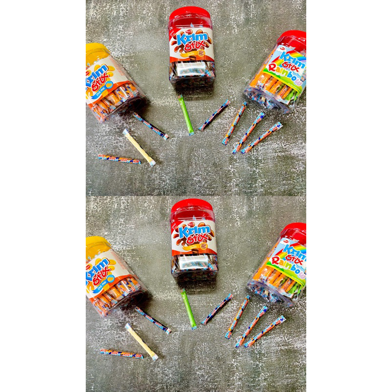 Krim Stix candy jar of 100 sticks (all flavors) | Shopee Philippines