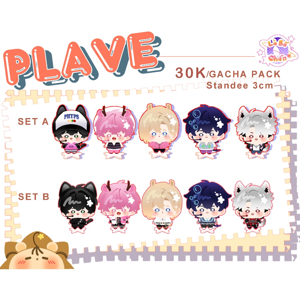 Gacha/ PICK CHAR Standee MINI PLAVE Cute MINI mica statue Decorative ...