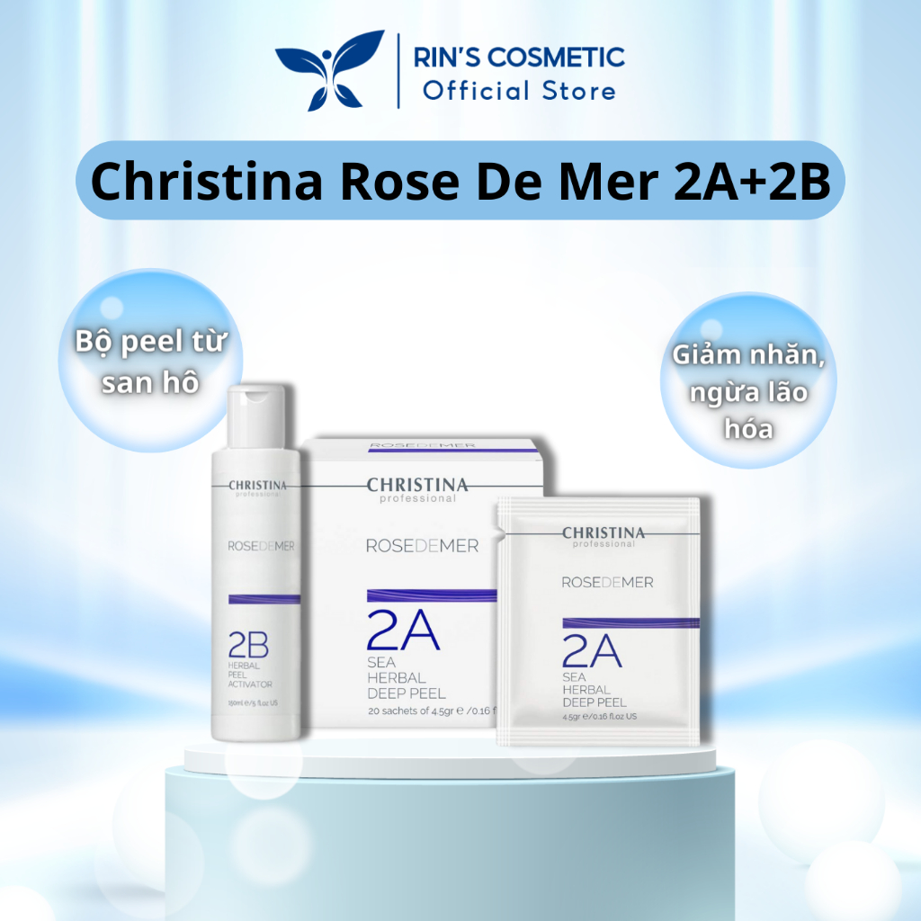 Christina Rose De Mer 2A + 2B coral peel set (15ml + 1 algae clove ...
