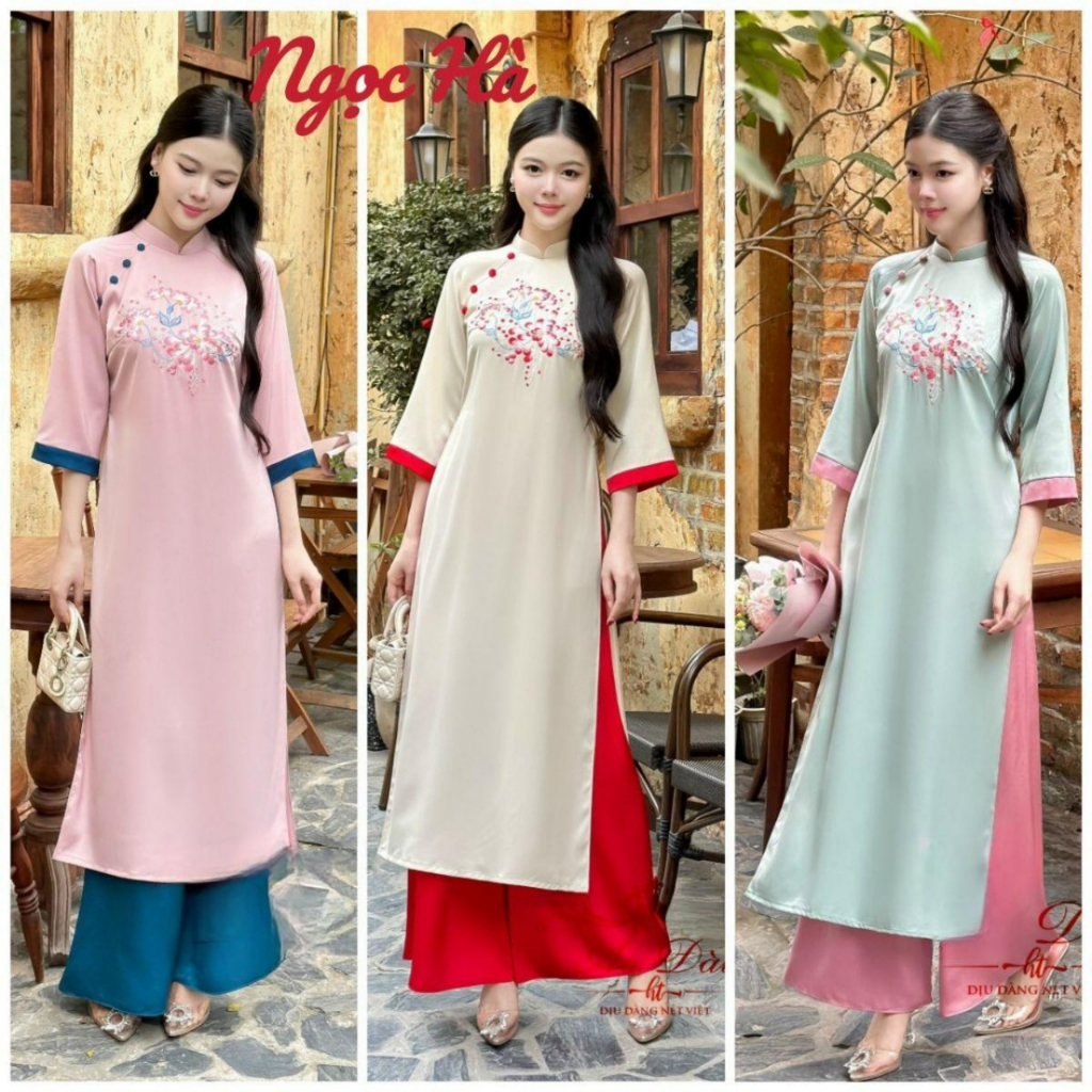 Modern Ngoc Ha silk ao dai by Lucci.Design | Shopee Philippines