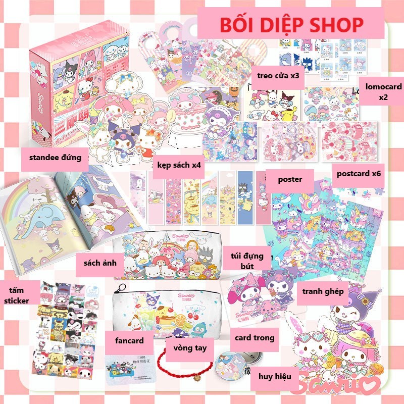 Sanrio Gift Box Set 25 Piece Melody Kuromi Cinnamoroll Hello Kitty ...