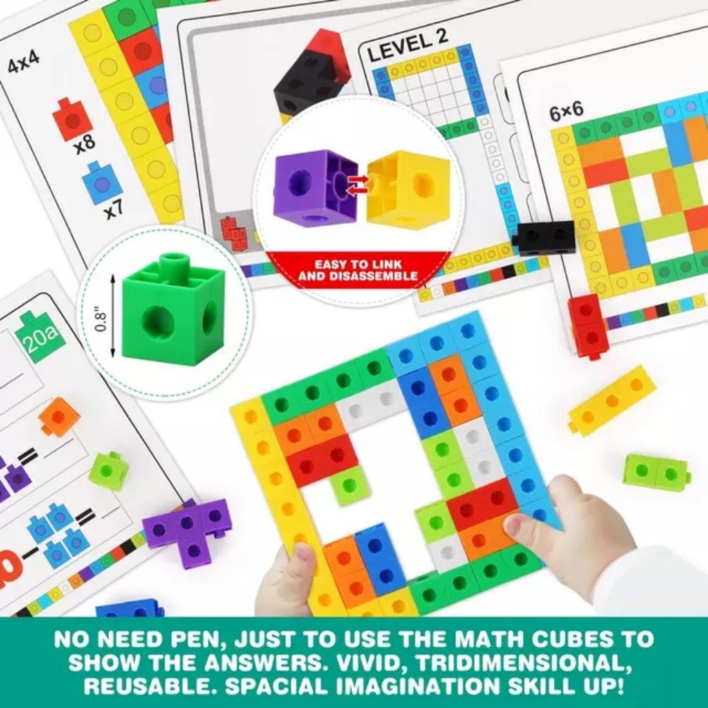 Math link cube - Number block Teaching Tools To Help Children Learn ...