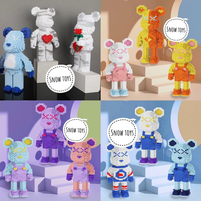Large Bearbrick assembly model 30-36cm Bear Brick 3D assembly puzzle ...