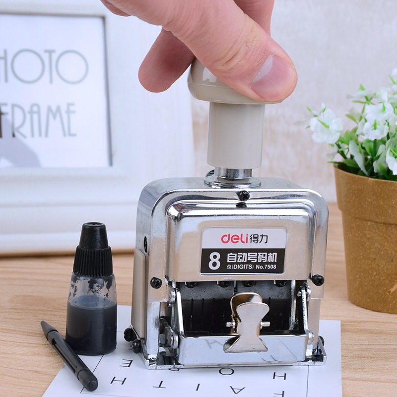 Stamping Machine 7508, Automatic DELI Number 8 Numbers Serial Numbers ...