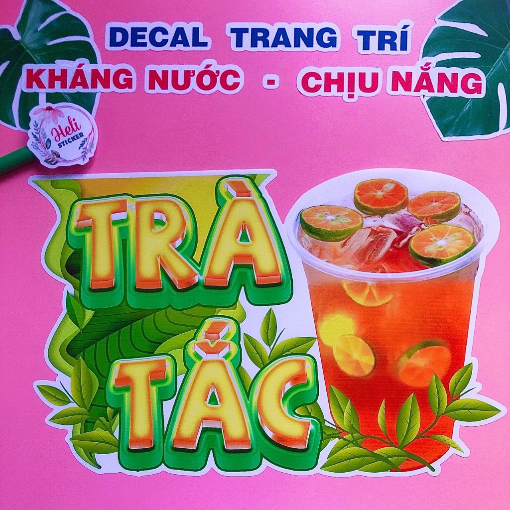 TAC TEA Decal to Decorate Drinks, Coffee Shops, Milk Tea Shops ...