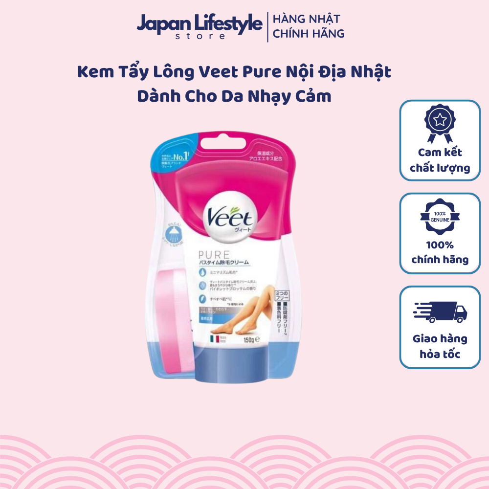 Japanese Domestic Veet Pure Hair Removal Cream for Sensitive Skin ...