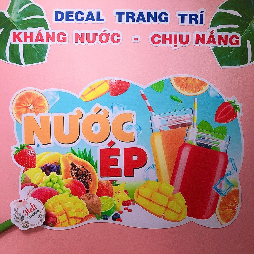 Juice Decal Decorating Drinks, Milk Tea, Coffee Shops, Restaurants ...