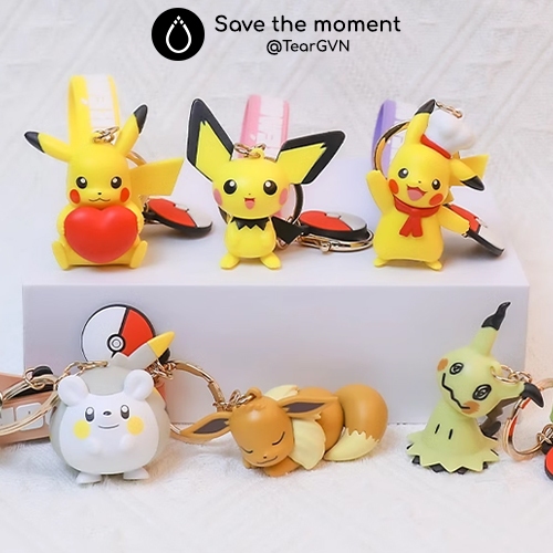 Langbowang genuine Pokemon Heart keychain includes Pikachu, Pichu ...